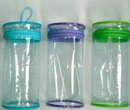 Fashion round transparent pvc cosmetic bags