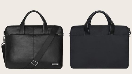 High quality PU Leather Laptop Bags with long shoulder strap