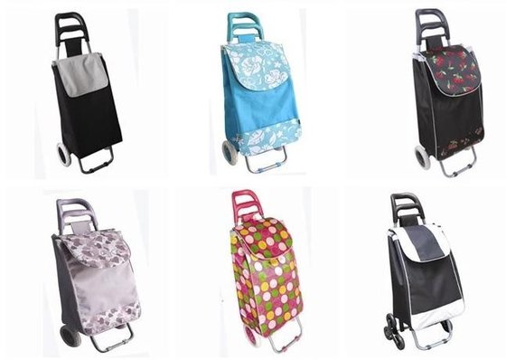 folding shopping trolley bag with two wheels