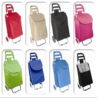 folding shopping trolley bag with two wheels
