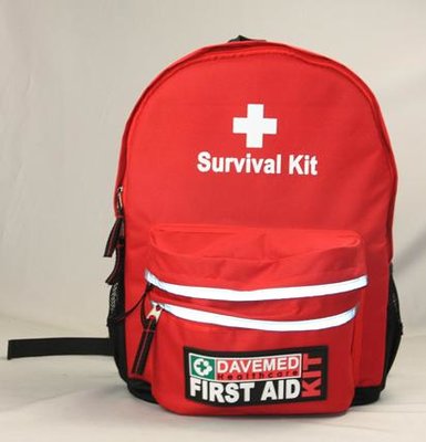 factory price outdoor first aid backpack,emergency survival bag