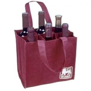 6 bottle reusable drink non woven wine bag