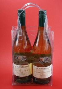 clear carrier bags for wine bottles