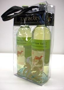 clear carrier bags for wine bottles