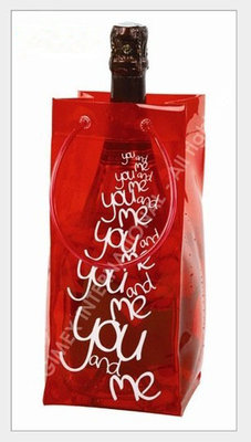 pvc wine bag with handle for packing ,logo print
