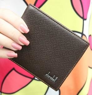 pu men wallet casual short purse for men