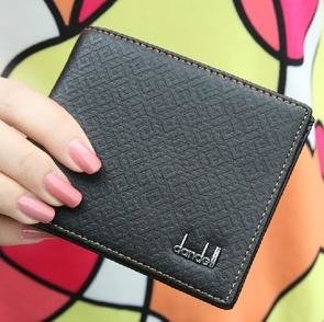 pu men wallet casual short purse for men