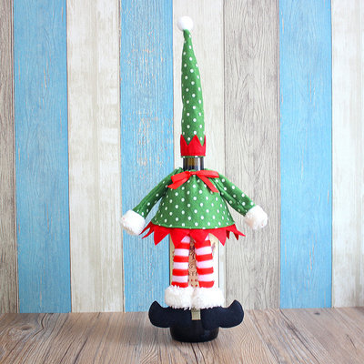 2015 Xmas decoration christmas bottle cloth red wine cloth bottle cover
