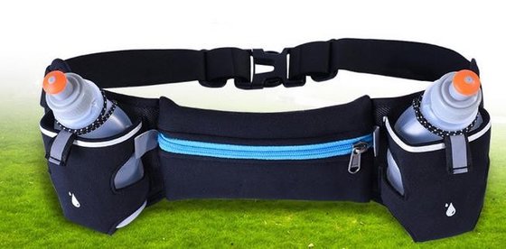 Waterproof running waist bag with water bottle