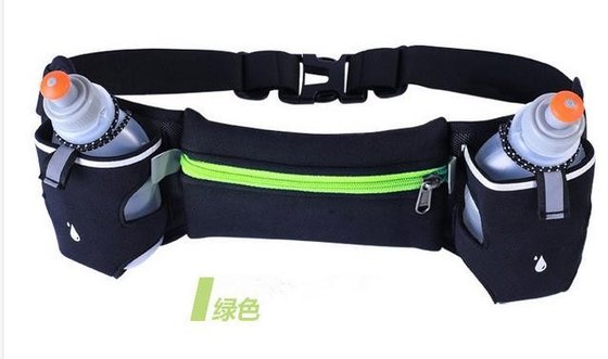 Waterproof running waist bag with water bottle