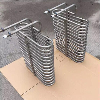 Hot sale Titanium coiled pipe tube in tube heat exchanger high quality silver