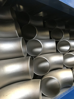 Factory price pipe fitting ASME B16.9 45, DN15-1200 NPS1/2''-48'' 90 degree GR2 titanium elbow