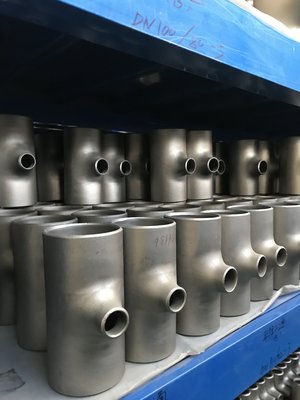 Ti alloy R50400/GR.2 schedule 40 titanium tee butt weld t shape pipe fittings