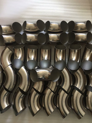 Factory price pipe fitting ASME B16.9 45, DN15-1200 NPS1/2''-48'' 90 degree GR2 titanium elbow