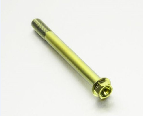 Titanium Alloy Screws Bolt GR5 DIN6921 M10 X 30 Flange Head For Bike Yellow