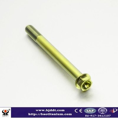GR5（6Al-4V） rainbow-colored Titanium Alloy Screws BOLT DIN6921 M10 X 30 Flange Headsell at a low price For Bike