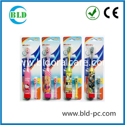 2X"AA"battery Toothbrush Companies Kid Electric Toothbrush with Dupont nylon