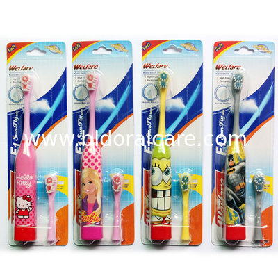 2X"AA"battery Toothbrush Companies Kid Electric Toothbrush with Dupont nylon