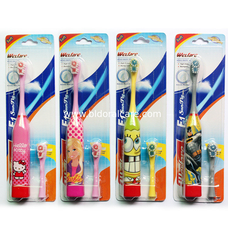 Food grade ABS Kid Electric Toothbrush with Blister Card