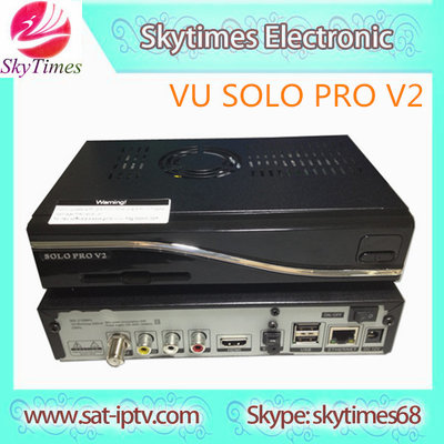 Best price Enigma2 Linux IPTV vu solo pro v2 version with big fan support USB WIFI