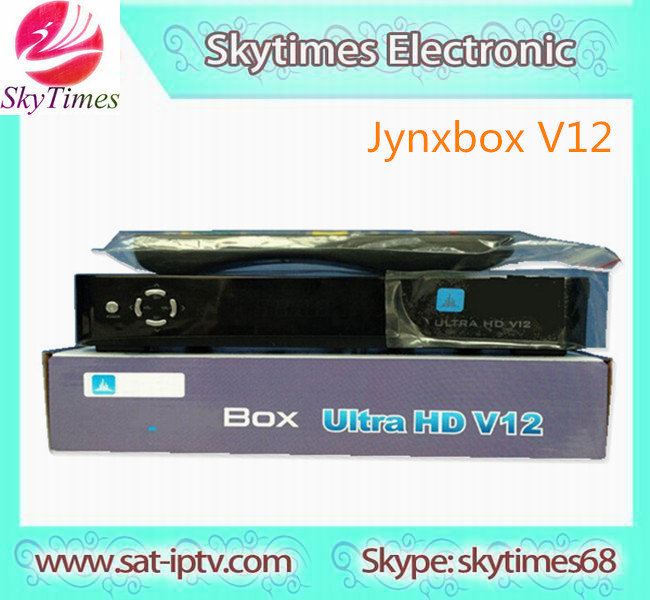 2015 Newest JYNXBOX ULTRA HD V12 Receiver Dual tuner slot free JB200&amp;WIFI USB