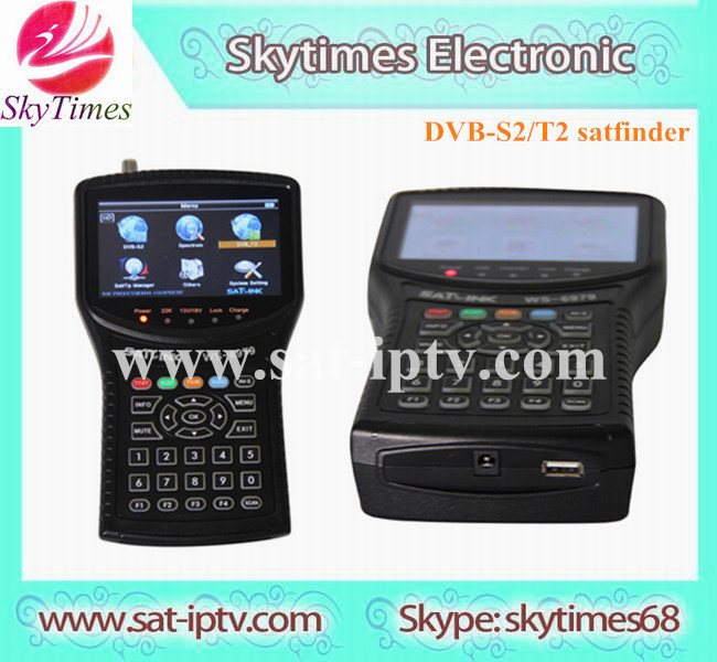 WS-6979 DVB-S2 & DVB-T2 Combo Digital Satellite Finder Spectrum Meter Analyzer LED