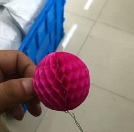 Christmas Decoration as Foldable Tissue Paper Honeycomb Balls