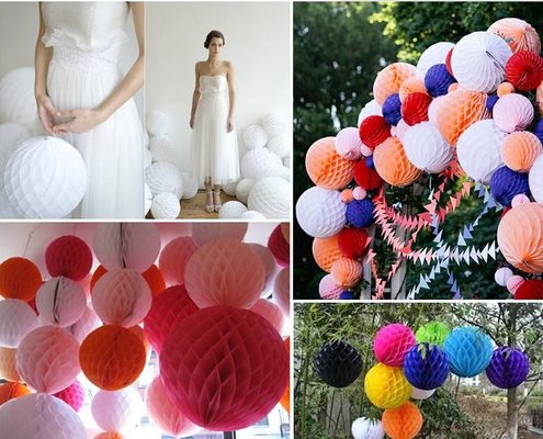 paper lantern red decorative lanterns honeycomb ball wedding kitchen mint green decorations flashlights Chinese