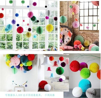 Personalized Cheap Custom Party Wedding Decoration Paper Honeycomb Ball