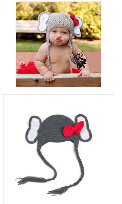 Baby Photography Prop Crochet Knit Boy Star Moon Infant Hat