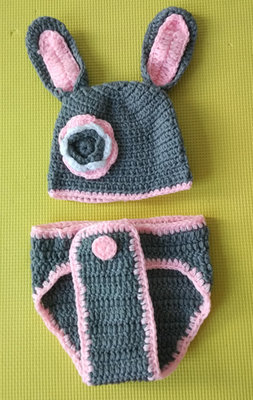Grey Rabbit Lovely Newborn Baby Photography Props