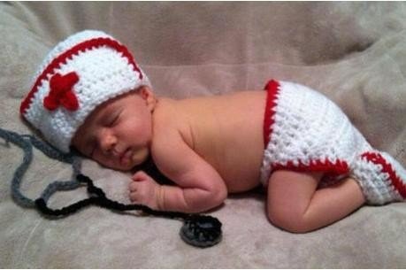 Baby Photography Prop Crochet Knit Boy Star Moon Infant Hat