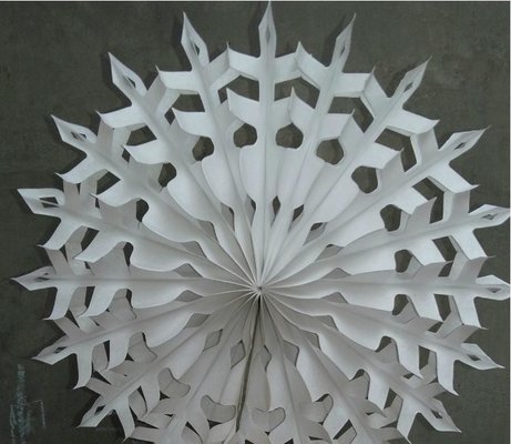 Offset Paper Hanging Fan for Wedding Party Exhibition Decorations