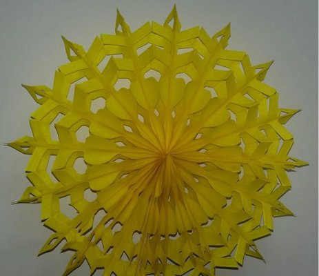 Offset Paper Hanging Fan for Wedding Party Exhibition Decorations