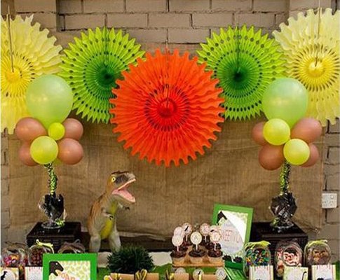 Offset Paper Hanging Fan for Wedding Party Exhibition Decorations