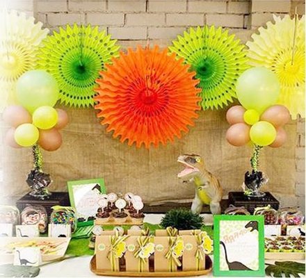 2016 Hot Sale High Quality Party Decoration Colorful Hand Making Tissue Paper Fans