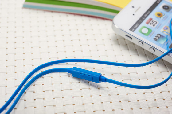 Blue Stereo Sports Earphone with Mic for music and call