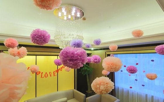 Hot selling Wedding Party Decoration Strips Tissue Paper Tassel pompoms graduation favor