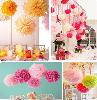 BABY SHOWER & IT'S A GIRL pink gold Garland Bunting Banner Tissue Paper Flower Pom Poms Paper Lanterns Paper Honeycomb