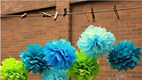 BABY SHOWER & IT'S A GIRL pink gold Garland Bunting Banner Tissue Paper Flower Pom Poms Paper Lanterns Paper Honeycomb