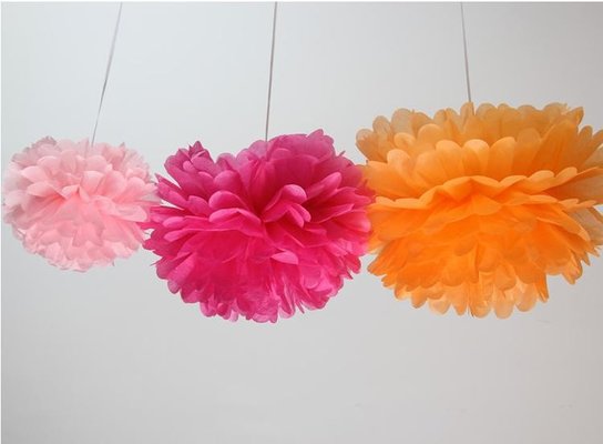 8" Yard Tissue Paper Pom Poms Flower Balls for Party Decoration Birthday Paper Decoration