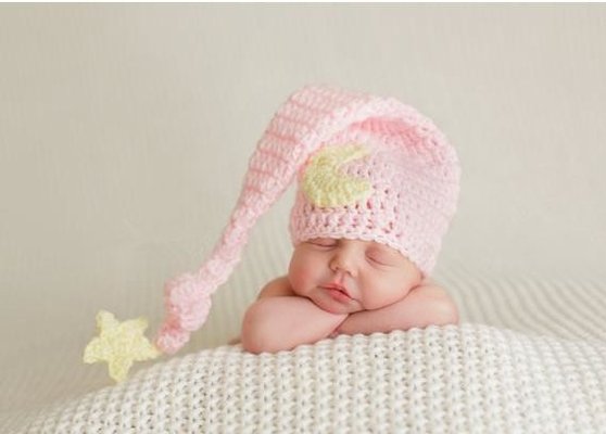 Baby Photography Prop Crochet Knit Boy Star Moon Infant Hat