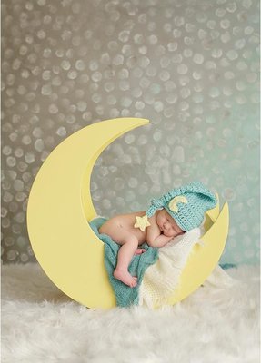 Baby Photography Prop Crochet Knit Boy Star Moon Infant Hat