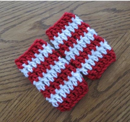 Photography Props Striped Handmade Christmas Santa Elf Long Tail Baby Crochet White Red Hats