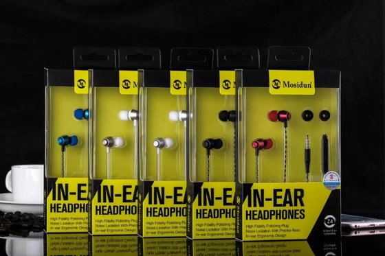 Oem popular earphone with mic round wired selfie earphone for Iphone