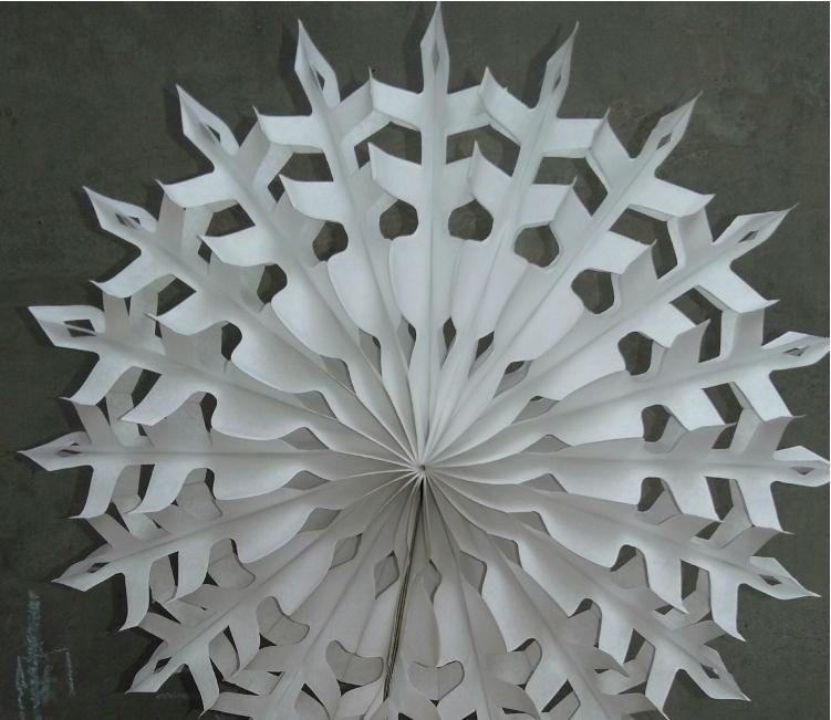 Offset Paper Hanging Fan for Wedding Party Exhibition Decorations