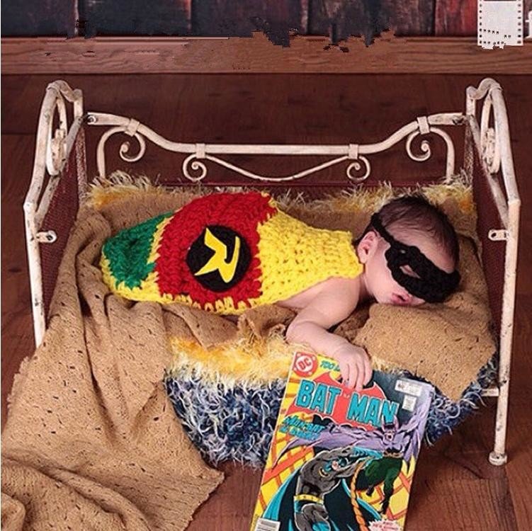 Wholesale Colors Baby Photo Spider Man Clothing Set Newborn Infant Photography Props