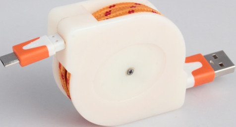 Extension Retractable Charging Cable Type C / Micro to USB with Cord Winder
