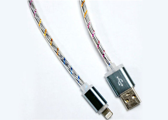 3ft Colorful LED Night Light Up Charging Cord 8 Pin Lightning / Micro To USB