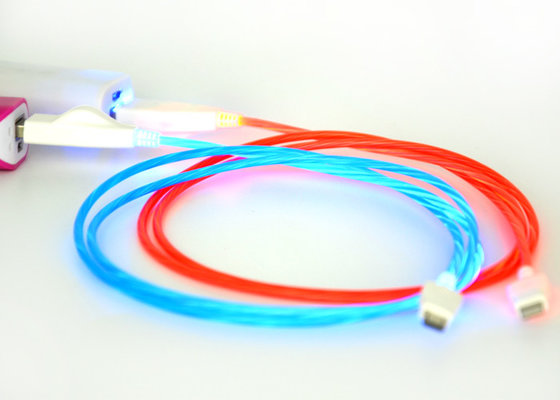 Luminescent Light Up Charging Cable Current Flow Visible Charging Cable